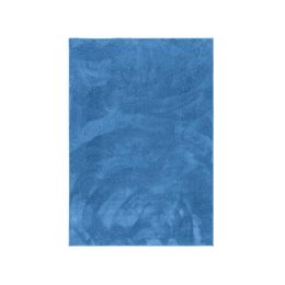Pergamon Kinderteppich Super Soft Hochflor Silky Kids in Blau | Gr.: 80 x 150 cm