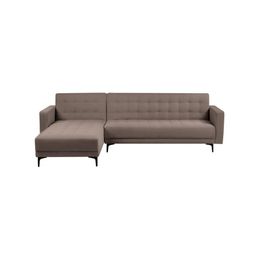 Beliani 2-tlg Schlafsofa ABERDEEN in Beige/Schwarz | Gr.: onesize