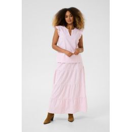 Cream &Auml;rmellose Bluse CRAmala Regular fit in Light Rose Stripe | Gr.: 42