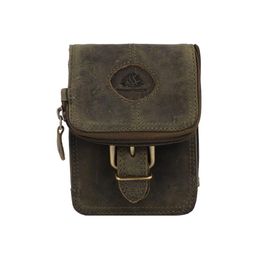 Green Burry Greenburry Vintage G&uuml;rteltasche Leder 13.5 cm in olive | Gr.: onesize