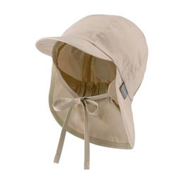 Sterntaler Schirmm&uuml;tze mit Nackenschutz uni in beige | Gr.: 47 cm