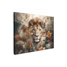 MuchoWow Leinwand bilder L&ouml;we (BxH) | Gr.: 140 x 90 cm