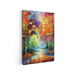 MuchoWow Leinwand bilder Bunter Wald (BxH) | Gr.: 20 x 30 cm