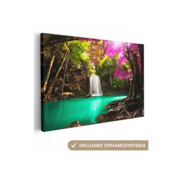 MuchoWow Leinwand bilder Magischer Wasserfall (BxH) | Gr.: 30 x 20 cm