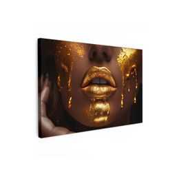 MuchoWow Leinwand bilder Goldenes Gesicht (BxH) | Gr.: 30 x 20 cm