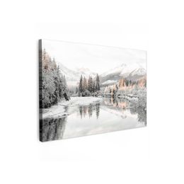 MuchoWow Leinwand bilder Gefrorener Fluss (BxH) | Gr.: 30 x 20 cm