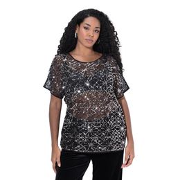Ulla Popken Bluse in schwarz | Gr.: 50-52