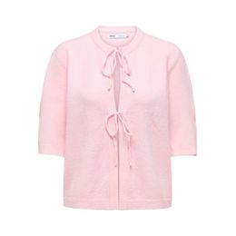Only Strickjacke ONLSIMONI 2/4 BOW CARDIGAN in Rosa | Gr.: M