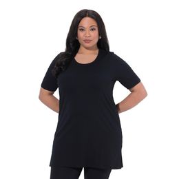 Ulla Popken Longshirt in schwarz | Gr.: 62/64