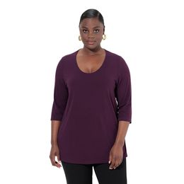 Ulla Popken Shirt in dunkle traube | Gr.: 42-44