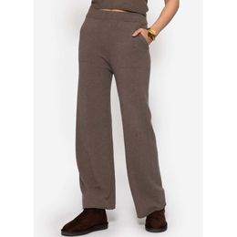 SASSYCLASSY Strickhose mit Kaschmir in Taupe | Gr.: M