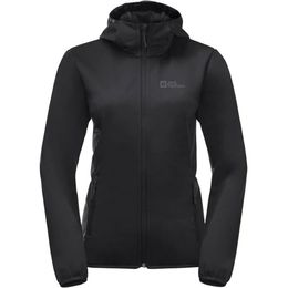 Jack Wolfskin Softshelljacke, Funktionsjacke BORNBERG HOODY W in Schwarz | Gr.: L