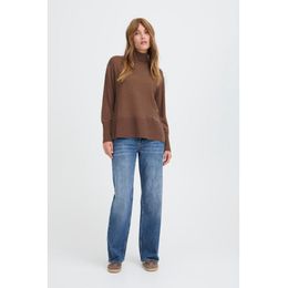 Pulz Strickpullover PZSADIE Loose fit in Bison Melange | Gr.: XS