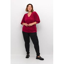Kaffe curve Langarm-Bluse KCcacanna Regular fit in Haute red CC | Gr.: S