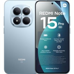 Xiaomi Smartphone "Redmi Note 15 Pro 5G 8+256", Energieeffizienz: B (A-G), glacier blau, 256 GB, Mobiltelefone