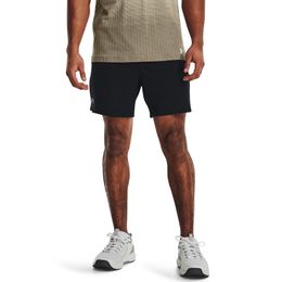 Shorts Under Armour "UA VANISH WOVEN 6IN SHORTS", Damen, Gr. XXL, N-Gr, schwarz,, pitch gray, Obermaterial: 100% Polyester, Hosen Shorts, sportlicher Stil, f&uuml;r vielseitige Aktivit&auml;ten, leichtes Material