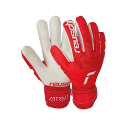 Torwarthandschuhe Reusch "Attrakt Freegel Silver", Damen, Gr. 10.5, rot, wei&szlig;, 95% Elastodien, 3% Polyester, 2% Polyamid, mehrfarbig, Handschuhe, mit Evolution Negative Cut