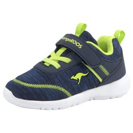 Sneaker Kangaroos "KY-Chummy EV", M&auml;dchen, Gr. 27, blau (navy, lime), Textil, Schuhe Sneaker, mit praktischem Klettverschluss