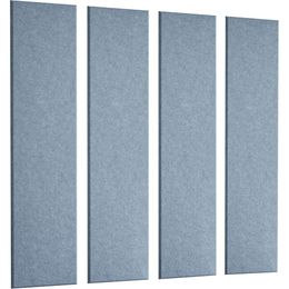 eurokraft basic Akustik-Wandplatte, HxB 1200 x 300 mm, VE 4 Stk, blau, ab 10 VE
