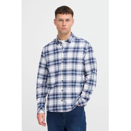 Langarmhemd Blend "BHShirt", Herren, Gr. XXL, US-Gr&ouml;&szlig;en, blau (marineblaus), Web, 100% Baumwolle, kariert, regular fit, ohne Ausschnitt, 2-Knopf-Manschette, Hemden, L&auml;ssiges kariertes Langarmhemd