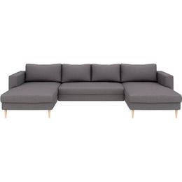 Wohnlandschaft Trendmanufaktur, B:305cm H:81cm T:161cmanthrazit, Sofas, "Amazing, wahlw. mit Schlaffunktion & Bettkasten, Fu&szlig; Buche lackiert", Sofa