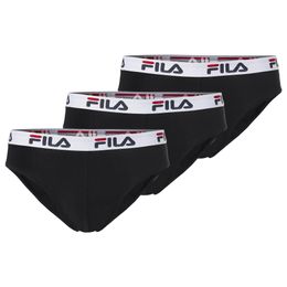 Slip Fila "MAN BRIEF", Herren, Gr. L, schwarz, Jersey, Obermaterial: 95% Baumwolle, 5% Elasthan, k&ouml;rpernah, Unterhosen Slip, mit elastischem Logobund