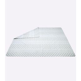 Tagesdecke Gr. 1, wei&szlig;, grau, B:140cm L:210cm, 100% Polyester, Tagesdecken