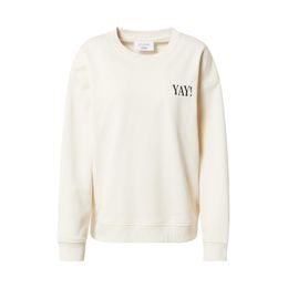 #nandini X Novalanalove Sweatshirt 'Yay' Damen Gr&ouml;&szlig;e S creme / schwarz