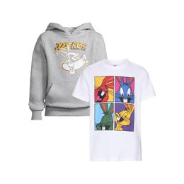Mister Tee Set 'Bugs Bunny' Jungen Gr&ouml;&szlig;e 134/140 gelb / graumeliert / blutrot / wei&szlig;
