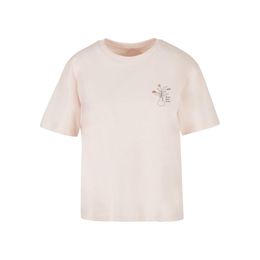 Merchcode T-Shirt 'Bloom Baby, Bloom' Damen Gr&ouml;&szlig;e XXXL lila / pastellpink / schwarz