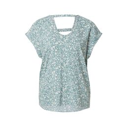 Tom Tailor Denim Bluse Damen Gr&ouml;&szlig;e XL cyanblau / offwhite