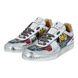 Philipp Plein Low-Top Sneaker - Sneaker Smile - Gr. 36 (EU) - in Silber - f&uuml;r Damen