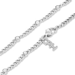 Damen Edelstahlarmband "Schmuck Geschenk Edelstahl Armkette Glittery Cuban", 21cm, Edelstahl, silber, Copenhagen Studios, Edelstahl, Armb&auml;nder, mit
