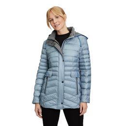 Gil Bret Damen Steppjacke, blau, Gr. 36, unifarben, Web, Obermaterial: 100% Polyamid, Jacken, mit abnehmbarer Kapuze