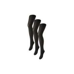 Pieces Damen Strumpfhose "PCNEW NIKOLINE 40 DEN 3 PACK TIGHTS NOOS", Gr. S, schwarz, Obermaterial: 94% Polyamid, 6% Elasthan, uni, Strumpfhosen