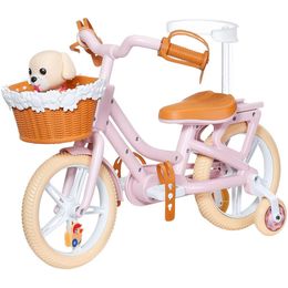 Baby Born Kinder Puppen Fahrzeug "Fahrrad"bunt, Kunststoff, Puppenausstattungen, mit Welpe Lucky