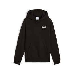 Puma Jungen Kapuzensweatshirt "ESS 2 COLOR SMALL NO. 1 LOGO HOODIE FL B", schwarz, Gr. 152, unifarben, Fleece, Obermaterial: 66% Baumwolle, 34%