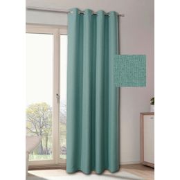 Vorhang my home, B:140cm H:235cm, blau, Polyester, Gardinen, "MAILAND", blickdicht, verschiedene Farben, 140 x 235, Sicht- und Lichtschutz