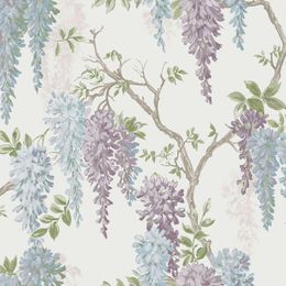 Laura Ashley Vliestapete "Wisteria", B/L: 0,52m x 10m, Rollen: 1, rosa, Wohnzimmer, Tapeten, FSC zertifiziert, mit lebhaftem Druck, 10 Meter L&auml;nge
