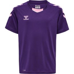 Hummel M&auml;dchen Trainingsshirt "HMLCORE XK POLY JERSEY S/S KIDS"acai, Gr. 176, Obermaterial: 100% Polyester, Shirts, f&uuml;r Kinder und Jugendliche,