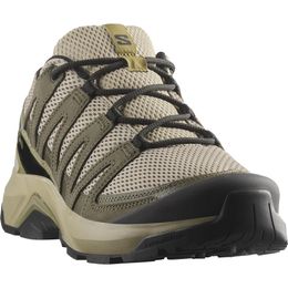 Salomon Herren Wanderschuh "X-ADVENTURE RECON", Gr. 47desert tan, falcon, martini olive, Leder, Textil, Schuhe, wasserdicht