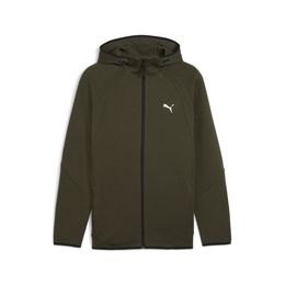 Puma Herren Sweatjacke "Evostripe Hoodie Herren"schwarz olive gr&uuml;n, Gr. XS, Obermaterial: 77% Baumwolle, 23% Polyester; Taschenfutter: 100%