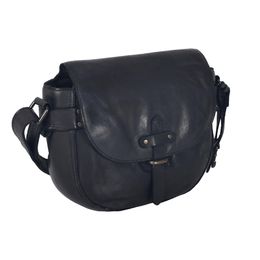 Harbour 2nd Damen Handtasche "Theresia"schwarz, Rindsleder, Taschen, Damen Unh&auml;ngetasche, Schultertasche mit Steckverschluss