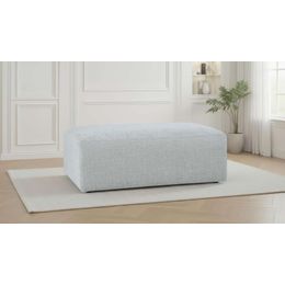 Polsterhocker Inosign, B:114cm H:44cm T:61cmlight grau, 100% Polyester, Hocker, "Koa", Wellenunterfederung, weicher Lounge-Sitzkomfort