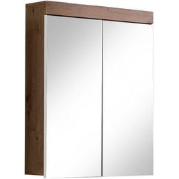 Spiegelschrank Welltime, B:60cm H:77cm T:17cm, wei&szlig;, Badezimmer, Schr&auml;nke, "Avena", Spiegelschrank wahlweise mit Beleuchtung - (B/T/H) 60/17/77 cm