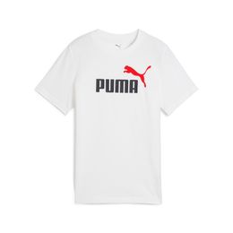 Puma Jungen T-Shirt "ESS 2 COLOR NO.1 LOGO TEE B", wei&szlig;, Gr. 140, bedruckt, Jersey, Obermaterial: 100% Baumwolle, Shirts, Regular Fit, sportlicher