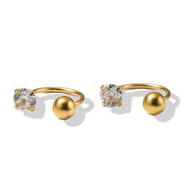 Firetti Damen Paar Ohrstecker "Schmuck Geschenk Edelstahl Ohrschmuck Ohrringe", Edelstahl, gold, Edelstahl, Ohrringe, Made in Germany - mit Zirkonia