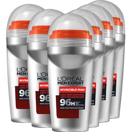 L'Or&eacute;al Damen Deo-Roller "Invicible 96h", 300ml, transparent, L'OR&Eacute;AL PARIS MEN EXPERT, Deodorante, mit hoher Zuverl&auml;ssigkeit