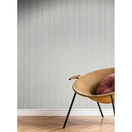 marburg Vliestapete "Tapete Fine Stripes", B/L: 0,53m x 10,05m, Rollen: 1, wei&szlig;, Wohnzimmer, Tapeten, moderne Vliestapete f&uuml;r Wohnzimmer Schlafzimmer