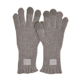 Urban Classics Damen Baumwollhandschuhe "Urban Classics Unisex Knitted Wool Mix Smart Gloves"erdgrau, Gr. S, 100% Polyacryl, Handschuhe